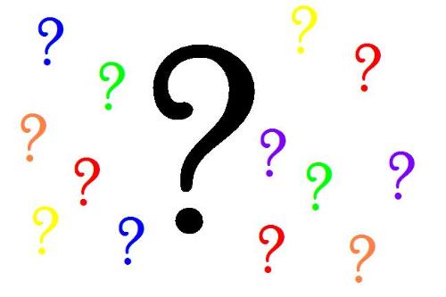 Question Marks - Multi-colored question marks / myLot