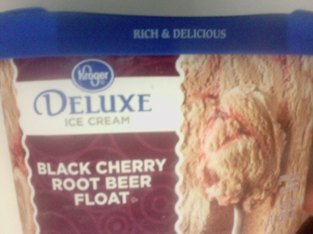 Tasting Kroger's Black Cherry Root Beer Float ice cream / myLot