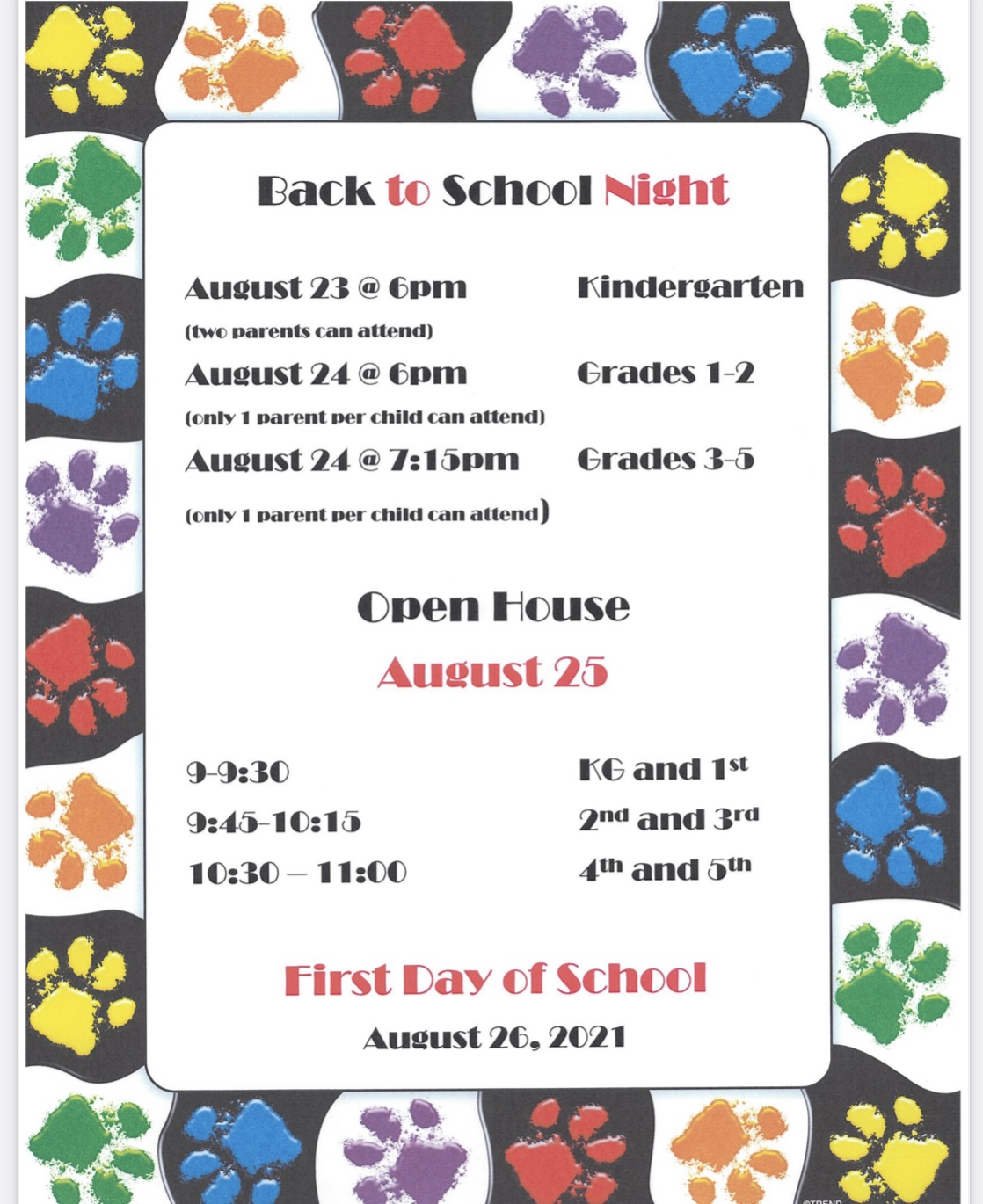 Back to school night / myLot