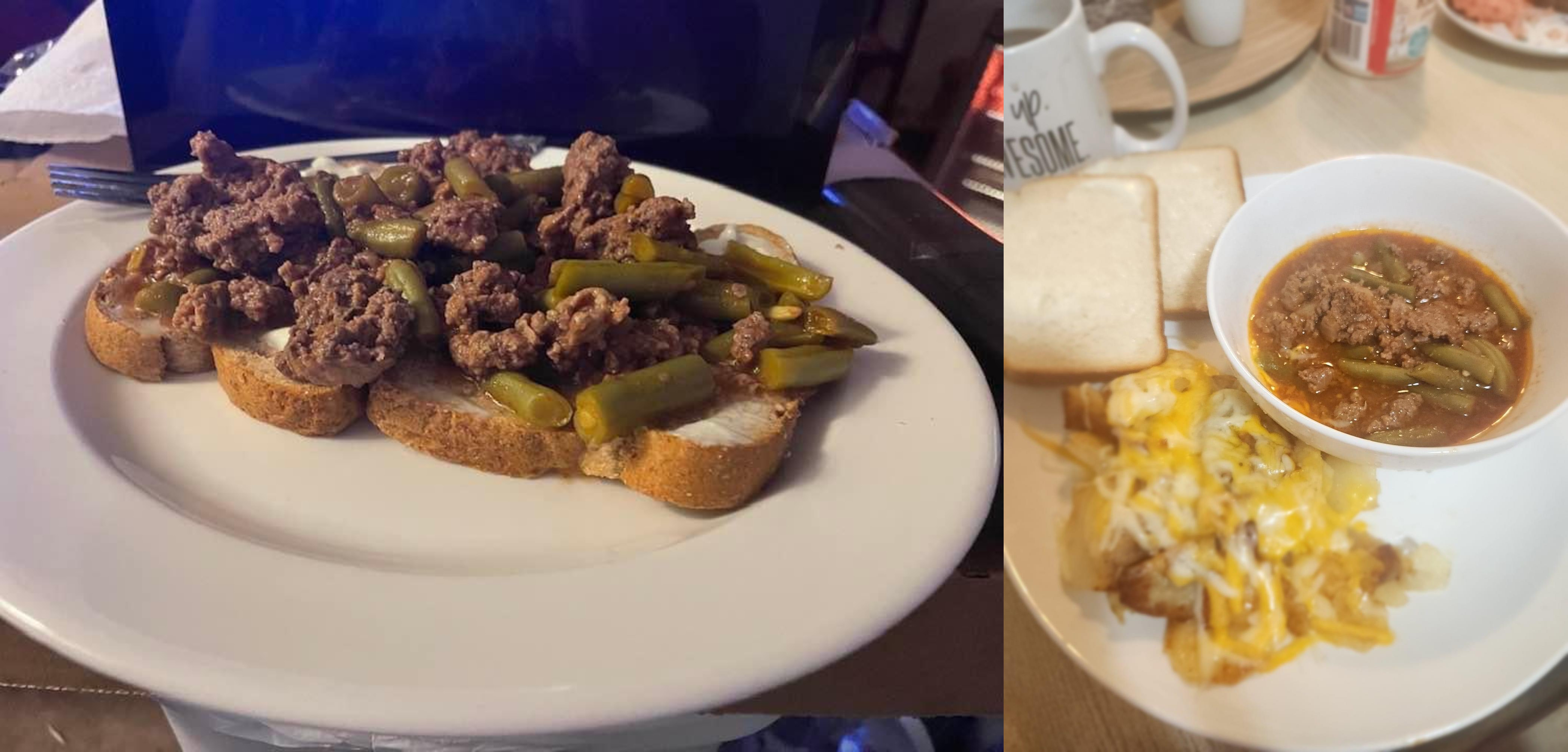 Simple supper of green beans and meat / myLot